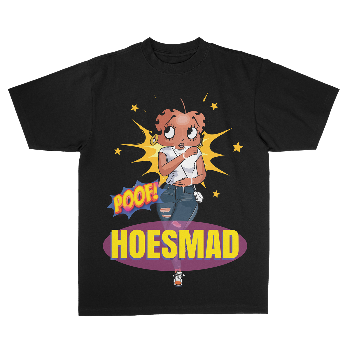 POOF BETTY BOOP Tee - BLACK – hoesmad.la